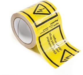 Trace Heating Warning Label (English) (price per label) - Trace Heating UK