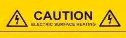 Trace Heating Warning Label (English)